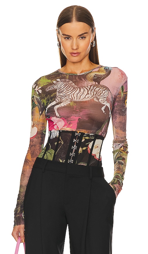 Monse Print Mesh Top in Multi | REVOLVE