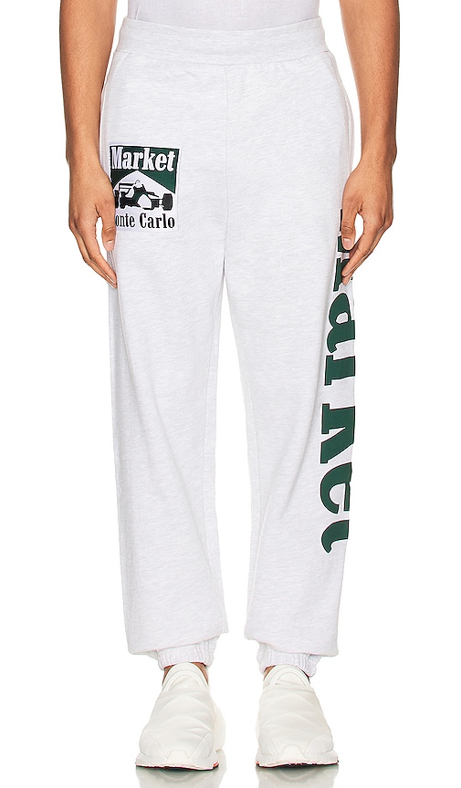 Market Racing Logo Sweatpant in Ash | REVOLVE