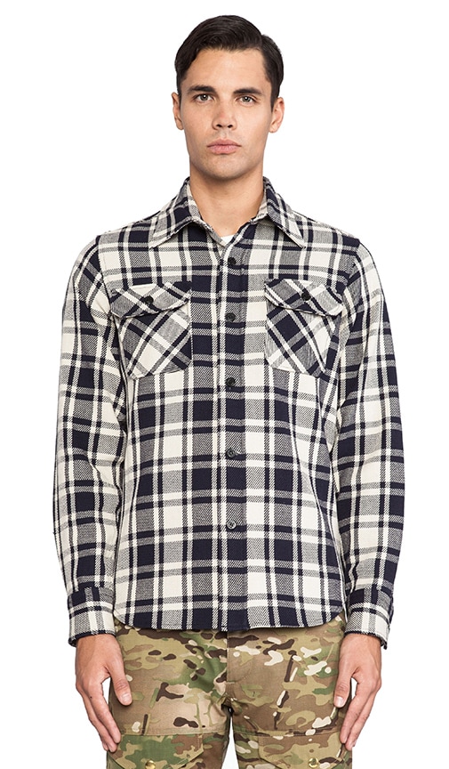 Mark McNairy New Amsterdam Overshirt Button Down in Blue/White Gingham ...