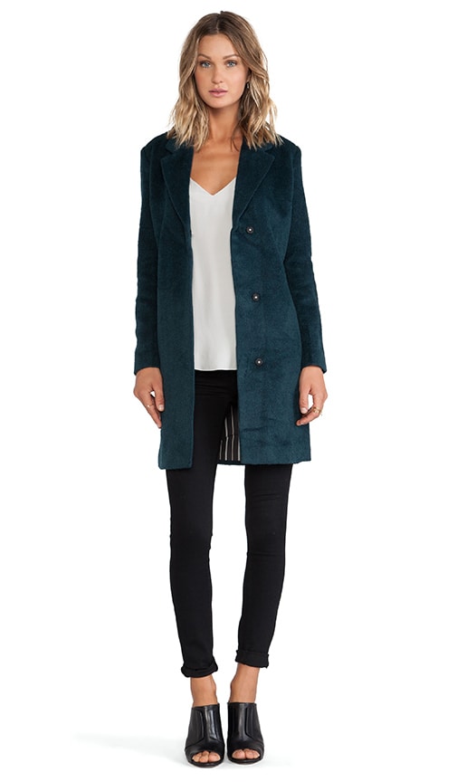 Maison Scotch Wool Coat in Teal | REVOLVE