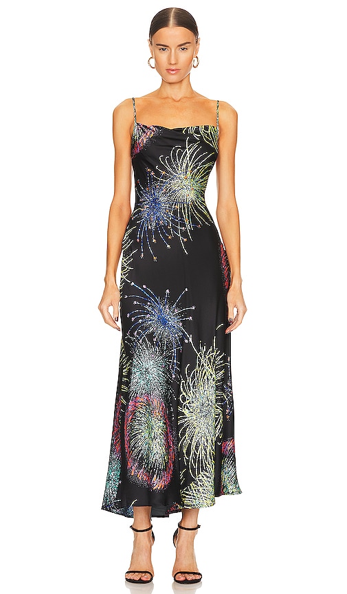 MSGM Fireworks Dress in Black | REVOLVE