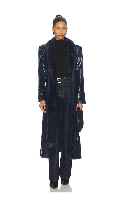 MADISON THE LABEL Max Coat in Ink | REVOLVE