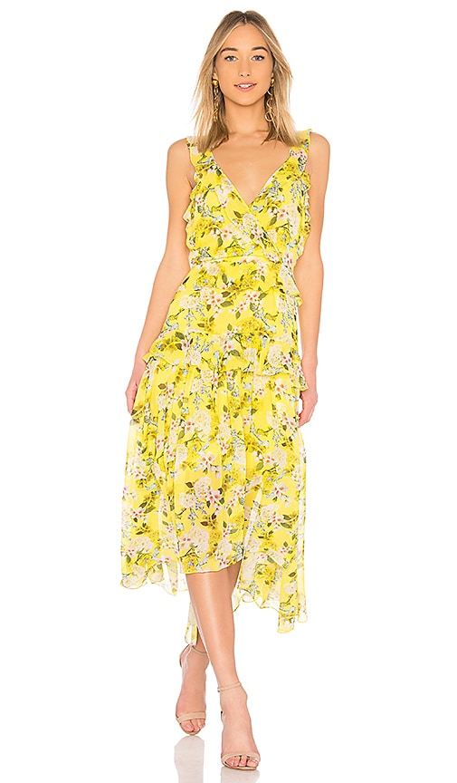 Marissa Webb Kaya Dress in Hydrangea Neon Citron | REVOLVE