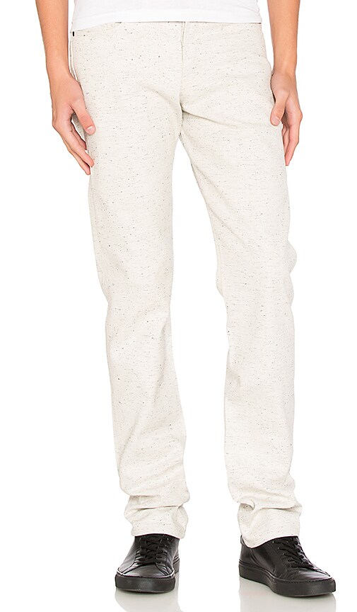 Naked & Famous Denim Weird Guy 12oz Natural Denim with Black in Natural ...