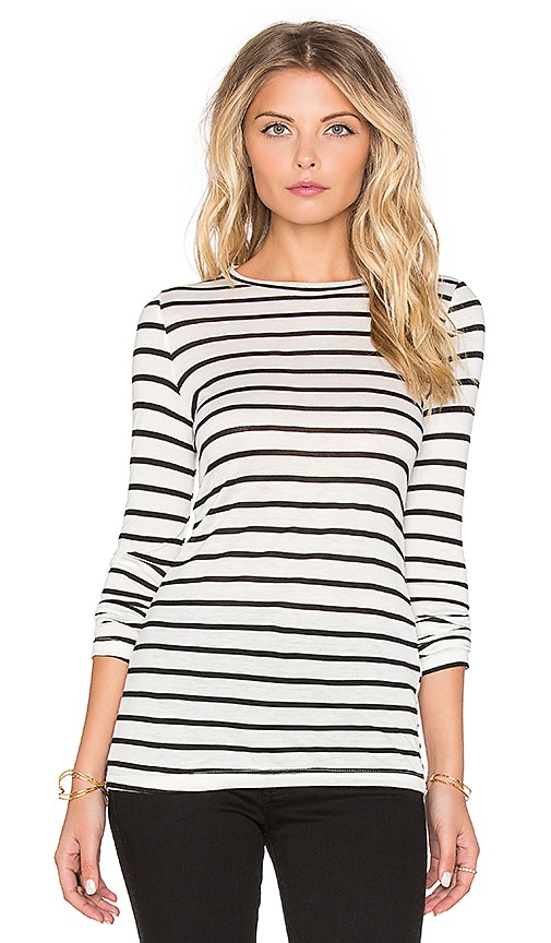 Nightcap Silk Stripe Long Sleeve Tee in Wide Stripe | REVOLVE