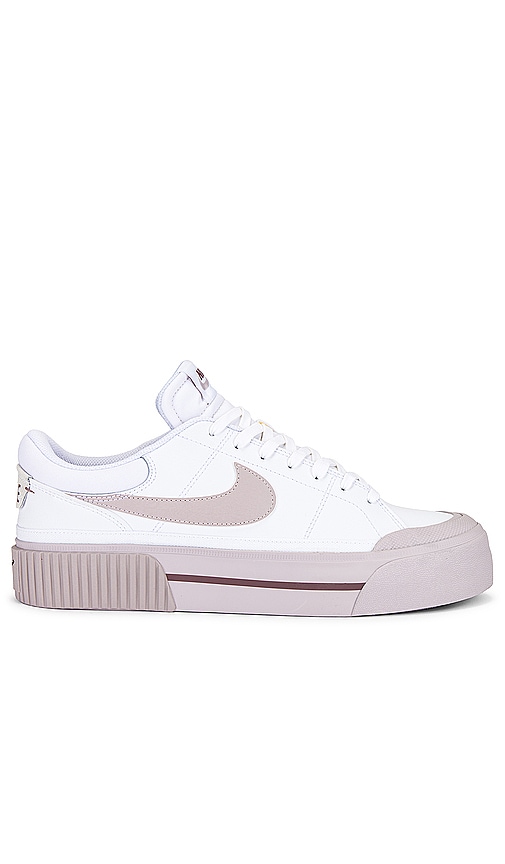 Nike Court Legacy Lift Sneaker in White, Platinum Violet, & Smokey ...