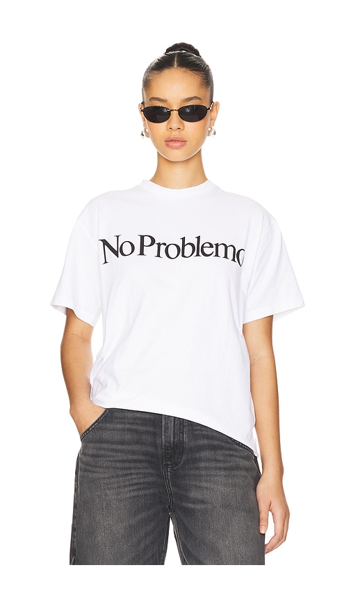 No Problemo Short Sleeve Tee in White | REVOLVE