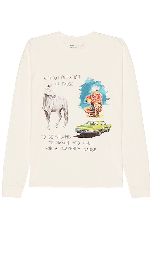 ONE OF THESE DAYS Rivers Of Rust Long Sleeve Tee in Bone | REVOLVE