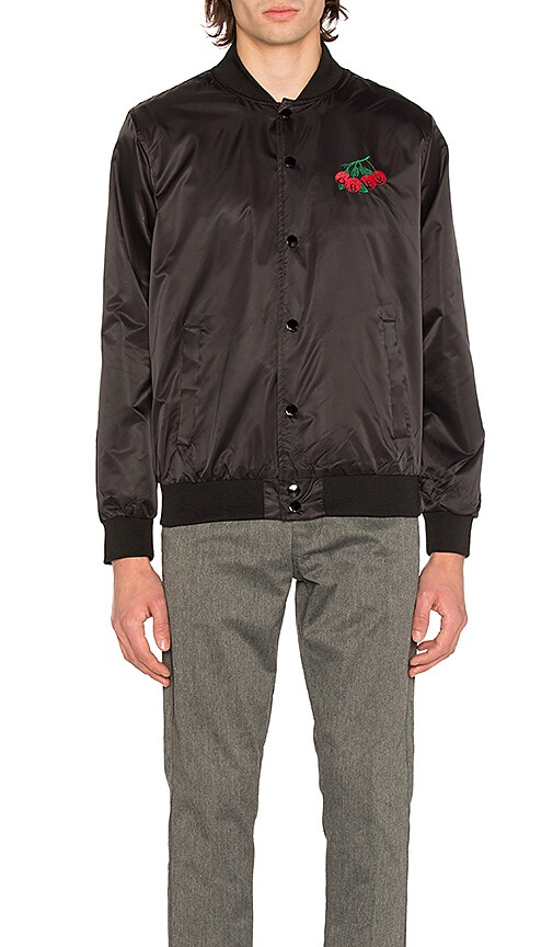 Obey Cherries Graphic Jacket in Black | REVOLVE