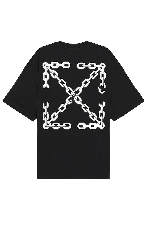 OFF-WHITE Chain Arrow Skate Short Sleeve T-Shirt in Black & White | REVOLVE