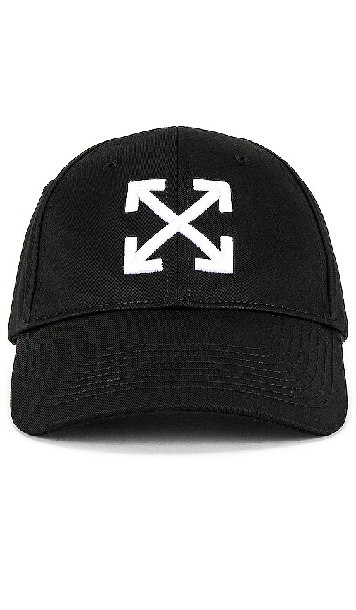 OFF-WHITE Arrow Baseball Cap in Black & White | REVOLVE