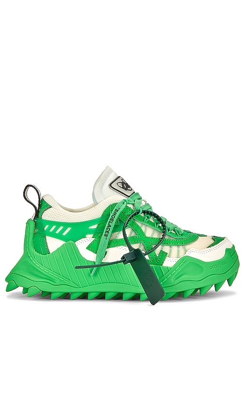 OFF-WHITE Odsy 1000 Sneaker in White & Green | REVOLVE