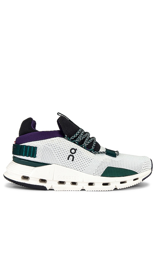 On Cloudnova Sneaker in White & Violet | REVOLVE