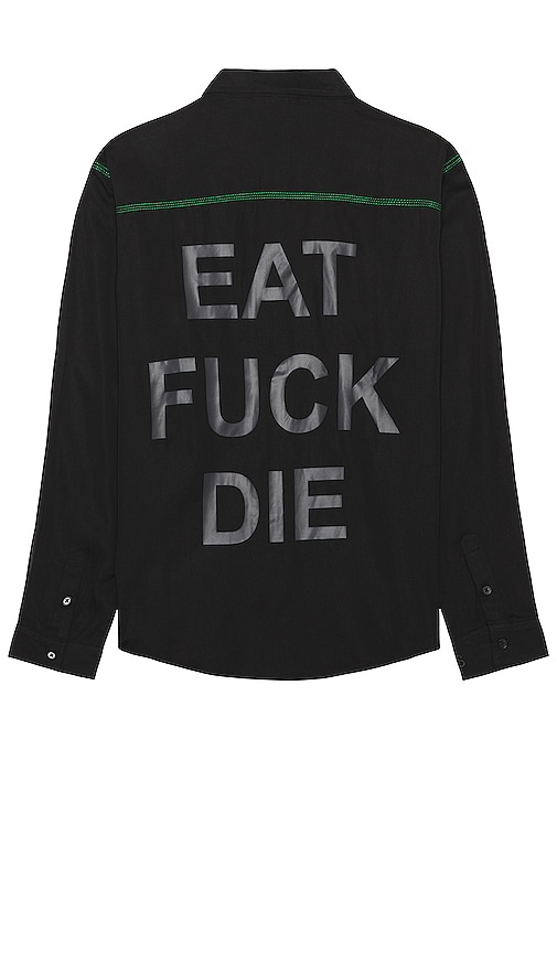 Pleasures Life Button Down Shirt in Black | REVOLVE