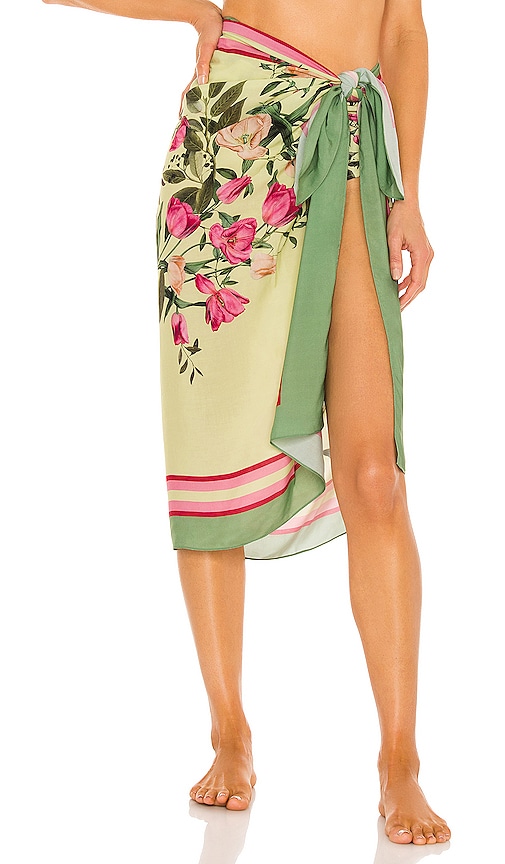 PatBO Tula Printed Pareo in Lemon | REVOLVE