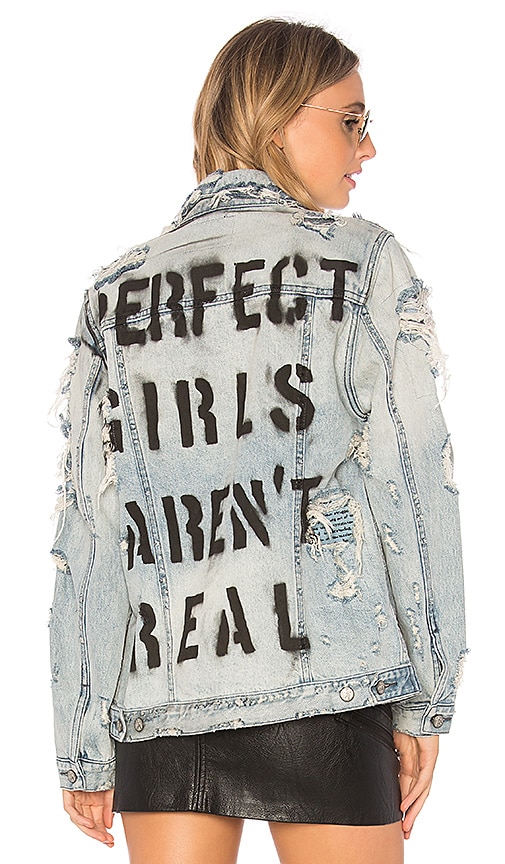 PRPS Goods & Co Love Notes Denim Jacket in Indigo | REVOLVE
