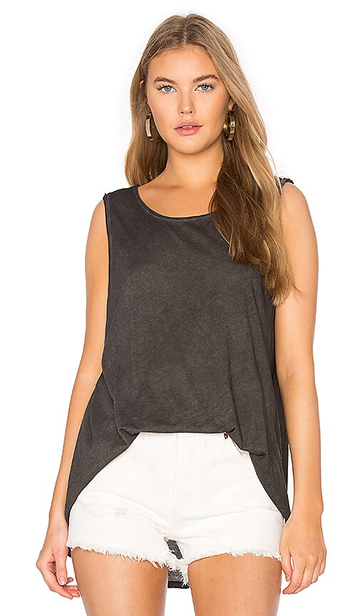 Project Social T Easy Rider Tank in Oil Wash Black | REVOLVE