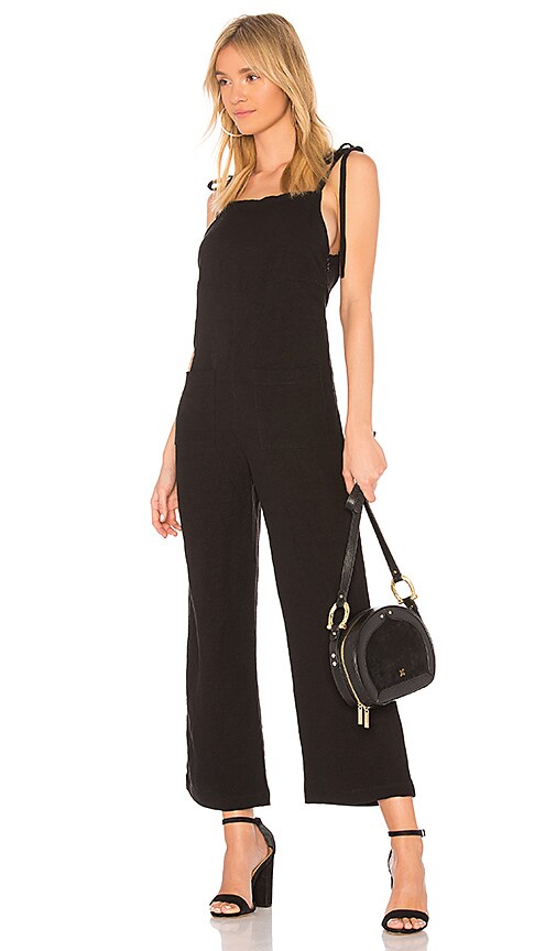 Rachel Pally Linen Kristoff Jumpsuit in Black | REVOLVE