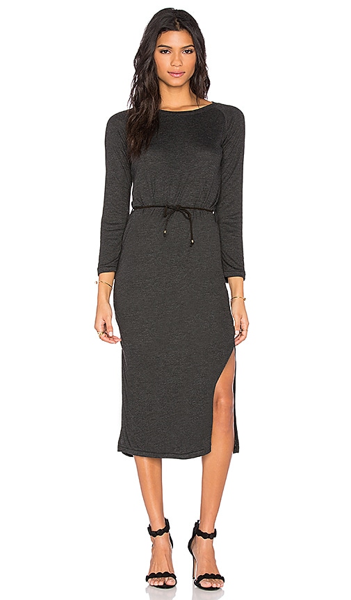 Ragdoll Knit Jersey Dress in Dark Grey | REVOLVE