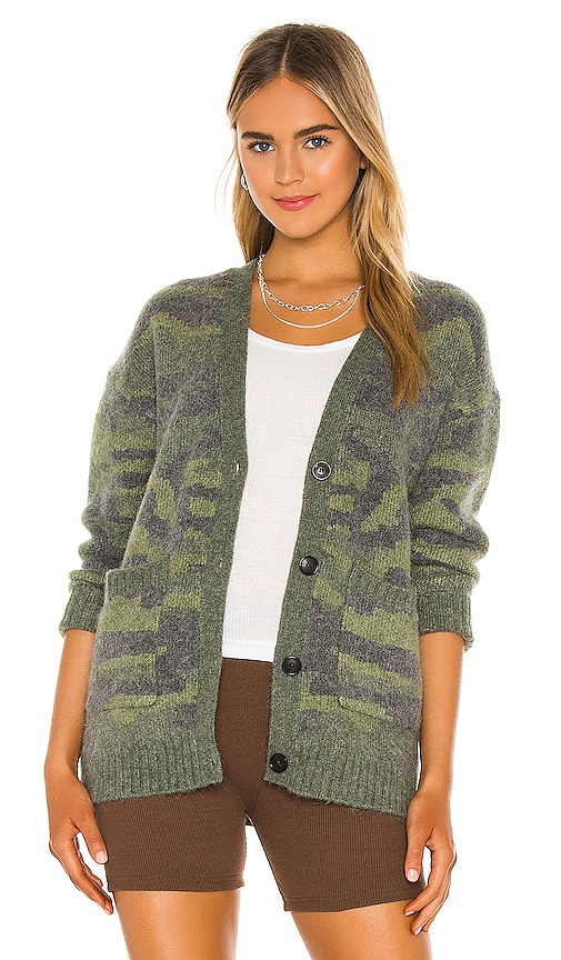 Rails Runi Cardigan in Green Camo | REVOLVE