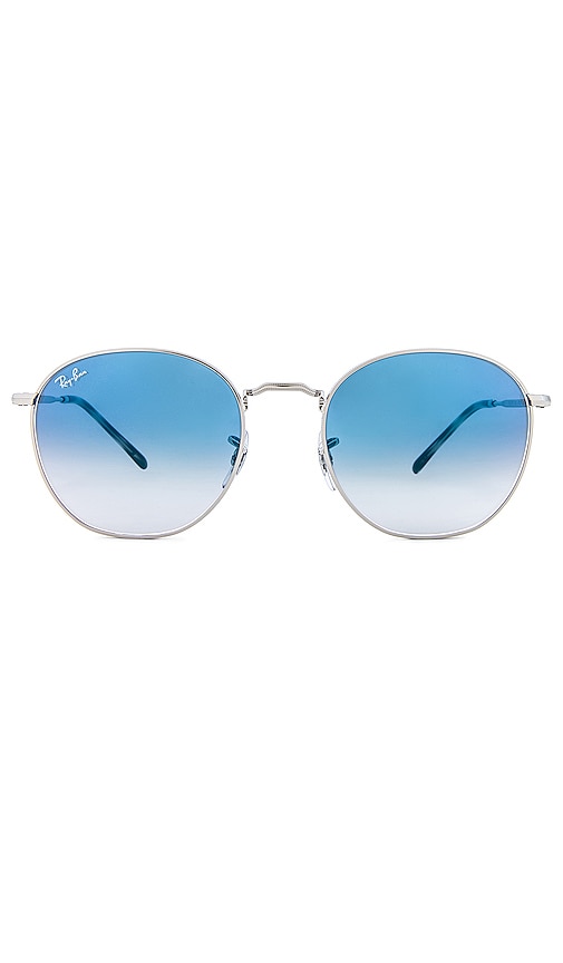 Ray-Ban Rob in Silver & Clear Gradient Blue | REVOLVE