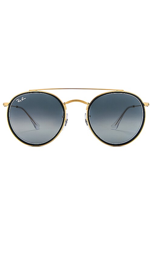 Ray Ban Round Double Bridge In Metallic Gold | ModeSens