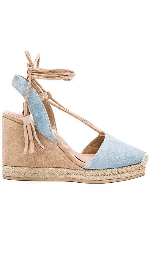 RAYE Daisy Wedge in Washed Denim | REVOLVE