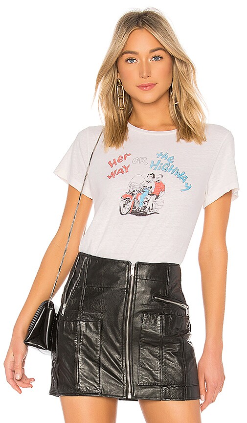 RE/DONE Her Way Graphic Classic Tee in Vintage White | REVOLVE