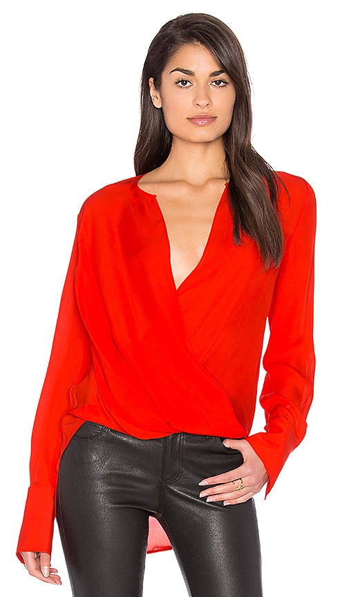 Rag & Bone Max Blouse in Fiery Red | REVOLVE