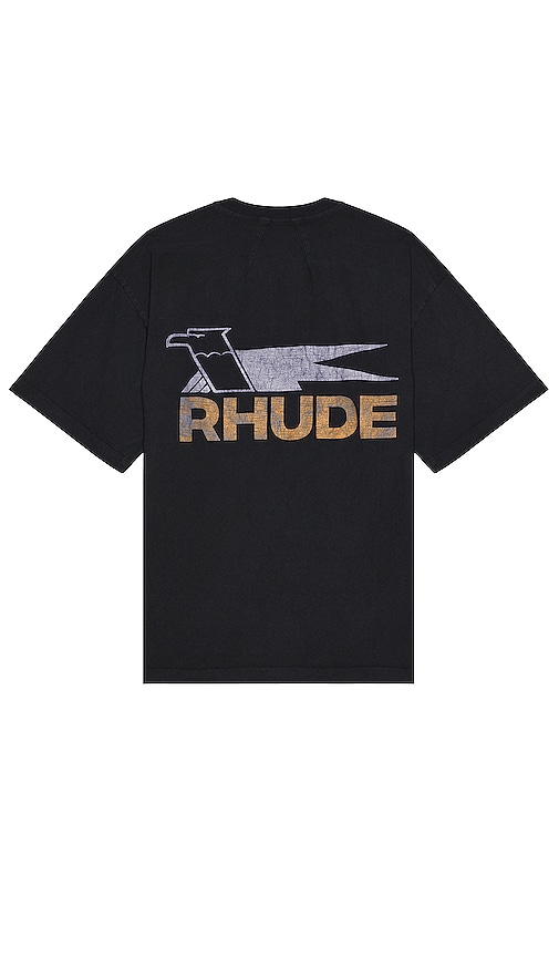 Rhude Eagle Logo Tee in Vintage Black | REVOLVE