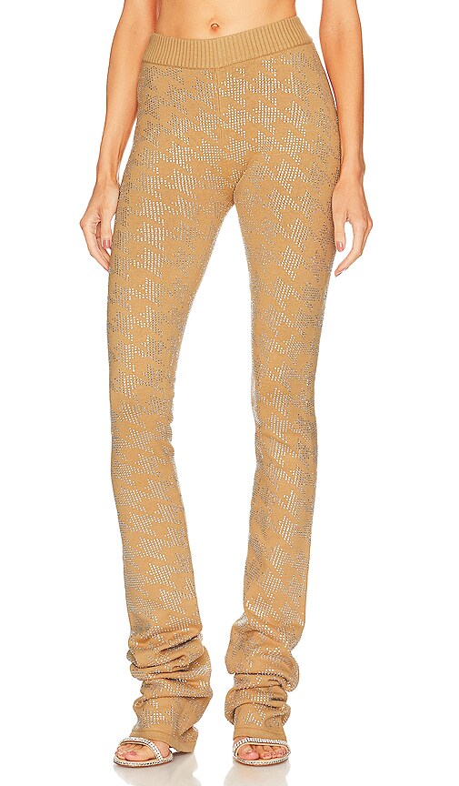 retrofete Desiree Pants in Caramel & Silver Houndstooth | REVOLVE