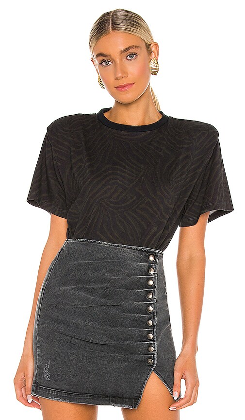 retrofete Zebra Print Tee in Black | REVOLVE