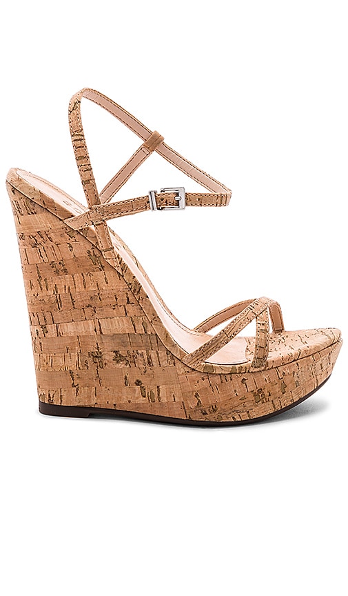 Schutz Auria Wedge in Natural | REVOLVE