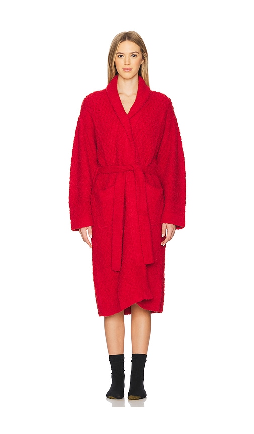 Sunday Citizen Snug Waffle Robe in Rouge | REVOLVE