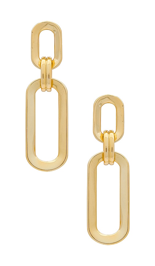 SHASHI Oval Drop Earring in Gold | REVOLVE