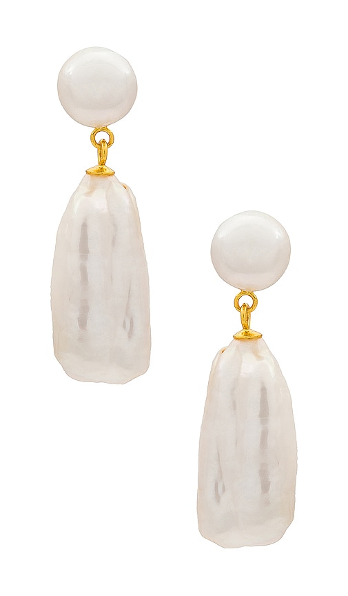SHASHI Romy Earring in Pearl | REVOLVE
