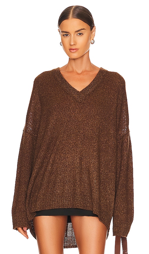 Show Me Your Mumu Ozzy Oversized Sweater in Chocolate Knit | REVOLVE
