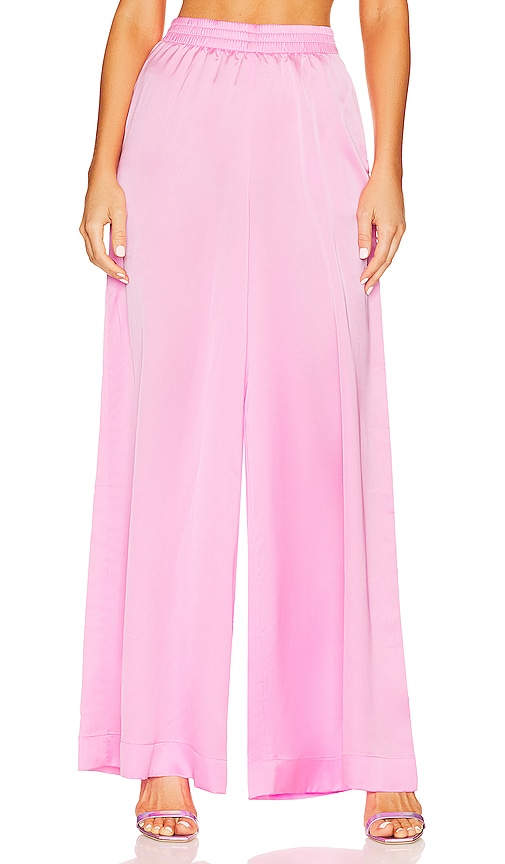 Show Me Your Mumu Irwin Pants in Pink Luxe Satin | REVOLVE