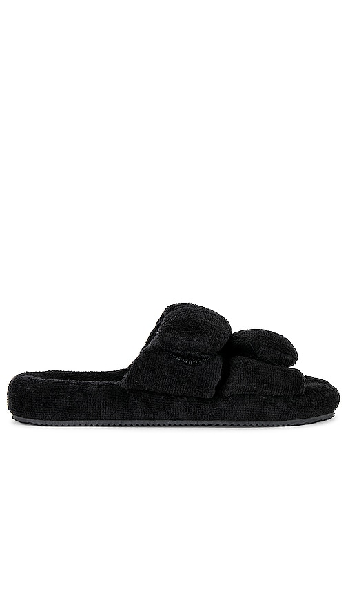 Skin Val Double Strap Slide in Black | REVOLVE