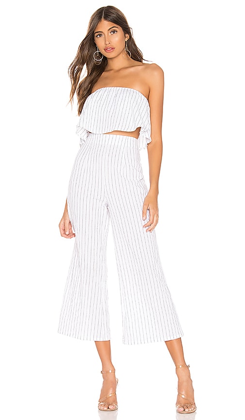 superdown Brooke Pant Set in White Stripe | REVOLVE