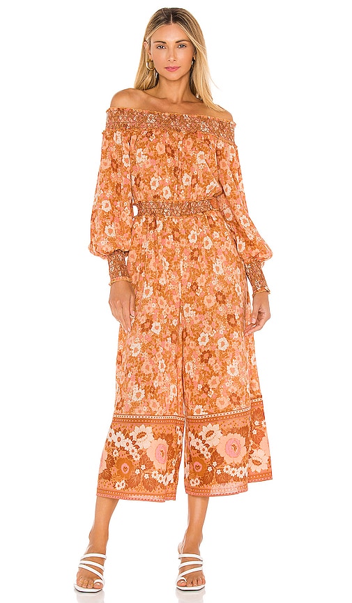 SPELL Anne Jumpsuit in Peach | REVOLVE
