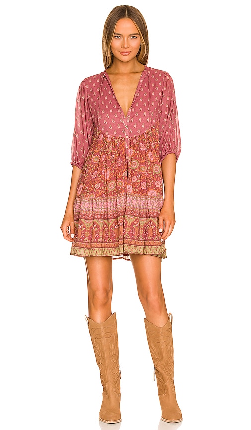 SPELL Utopia Tunic Mini Dress in Berry | REVOLVE