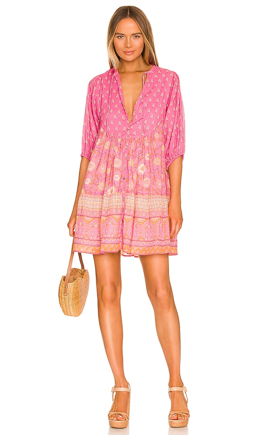 SPELL Utopia Tunic Mini Dress in Flamingo | REVOLVE