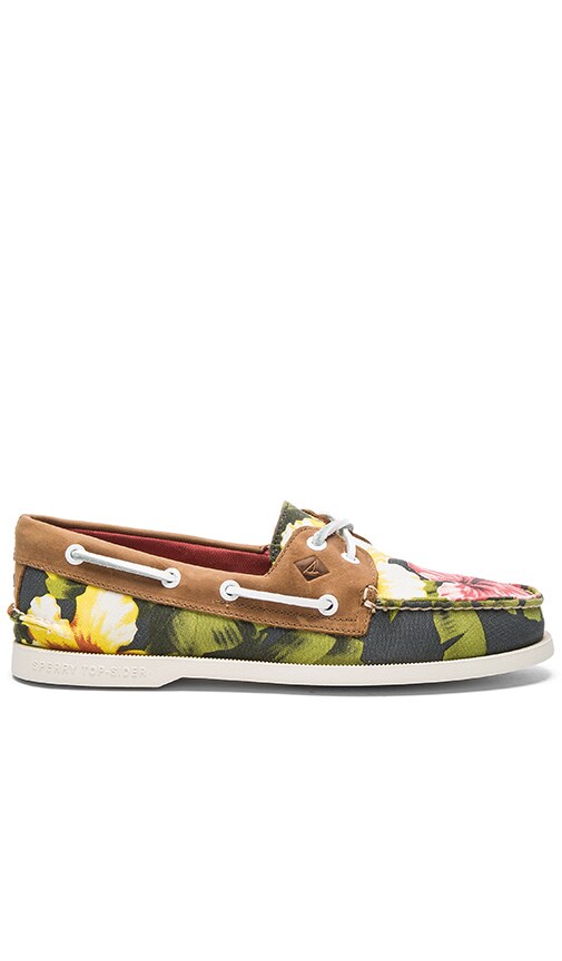 Sperry Top-Sider A/O 2 Eye Floral in Green | REVOLVE