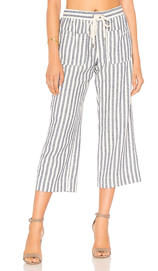 Splendid Linen Blend Stripe Pant in Off White | REVOLVE