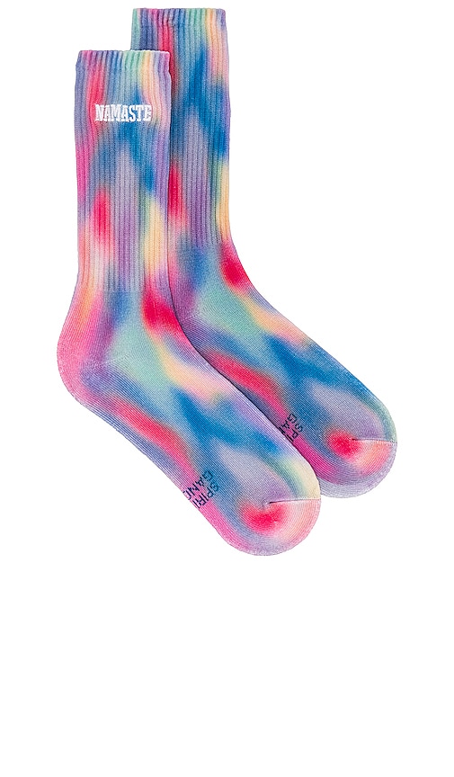 Spiritual Gangster Namaste Crew Sock in Aura Print | REVOLVE