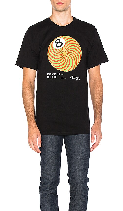 Stussy Dizzy 8 Ball Tee in Black | REVOLVE