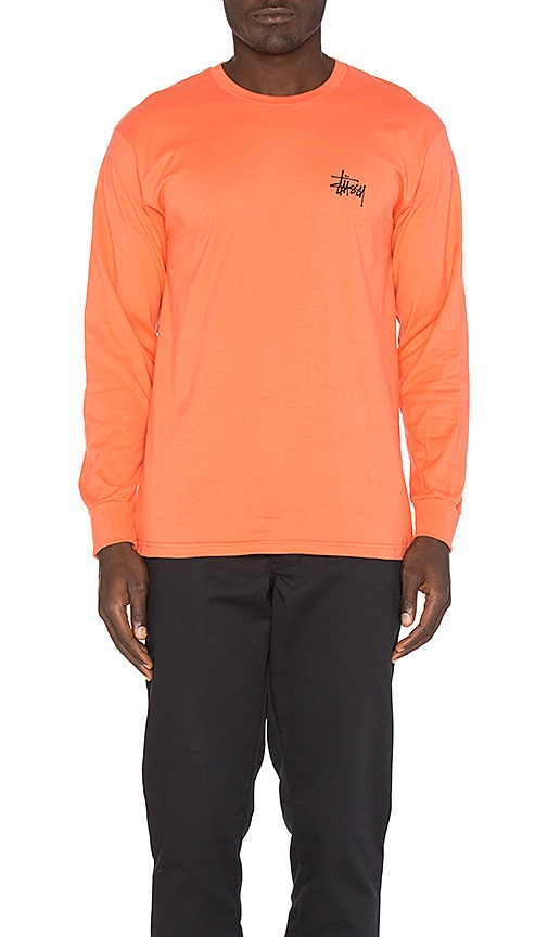 Stussy Basic Stussy L/S Tee in Coral | REVOLVE