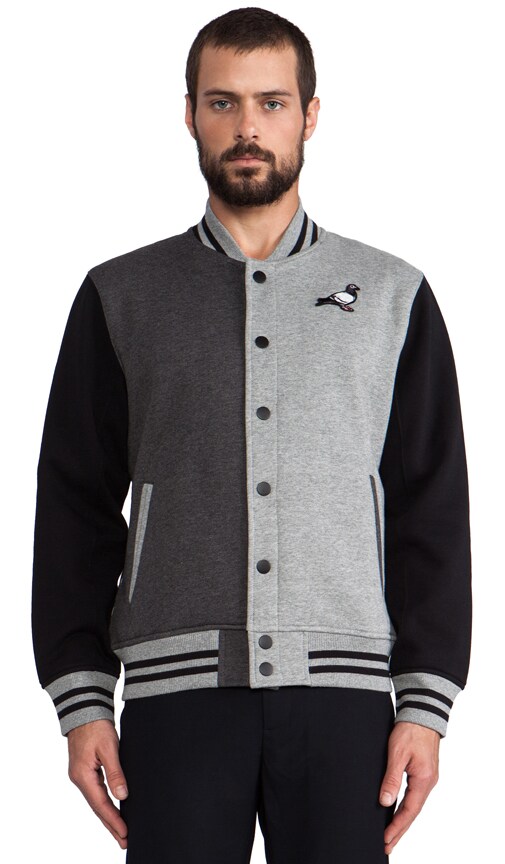 Staple Empire Fleece Jacket in Black | REVOLVE