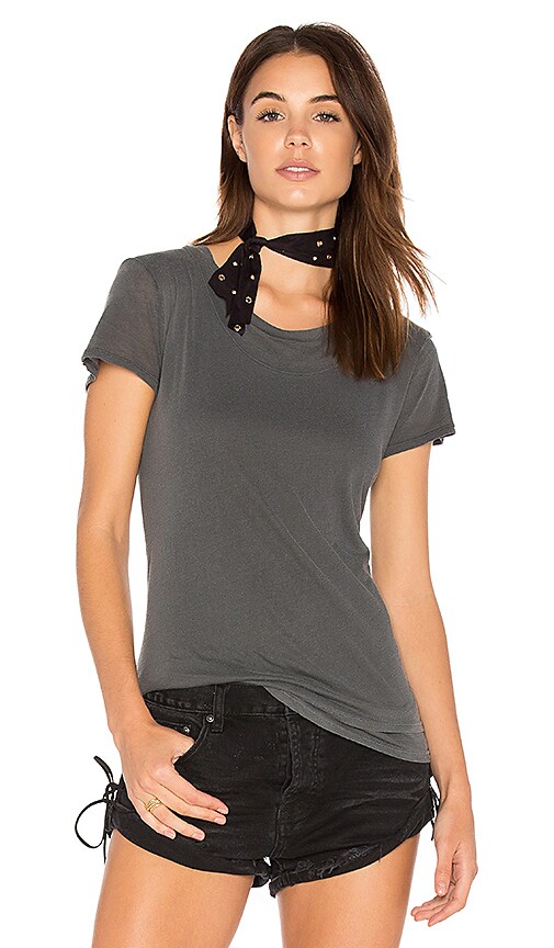 Stateside Layered Jersey Tee in Charcoal | REVOLVE